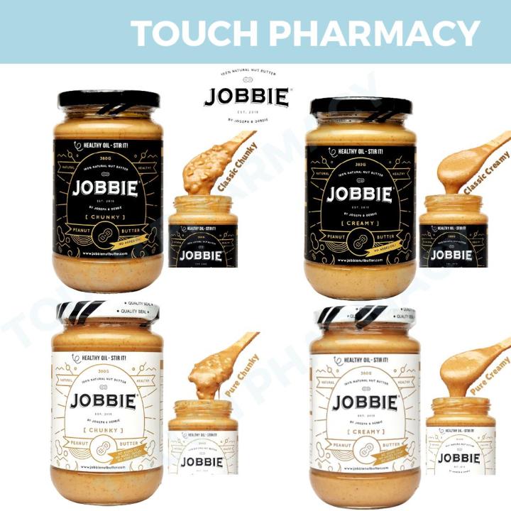 JOBBIE Classic Chunky/Creamy / Pure Chunky/Creamy Peanut Butter (380g ...
