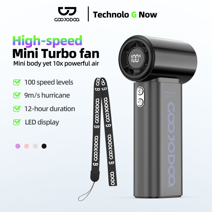 GOOJODOQ GFS007 mini portable fan mini fan 4000 mAh long working time ...