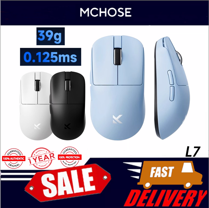 MCHOSE L7 E-sports Game Three Mode Pro Wireless Bluetooth PAW3395 Lightweight Mouse | Lazada PH