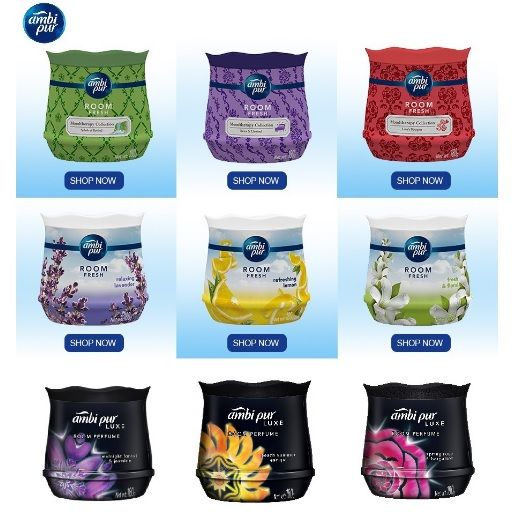 Ambi Pur Luxe Room Fresh Room Perfume Air Refreshing Gel / Pewangi ...