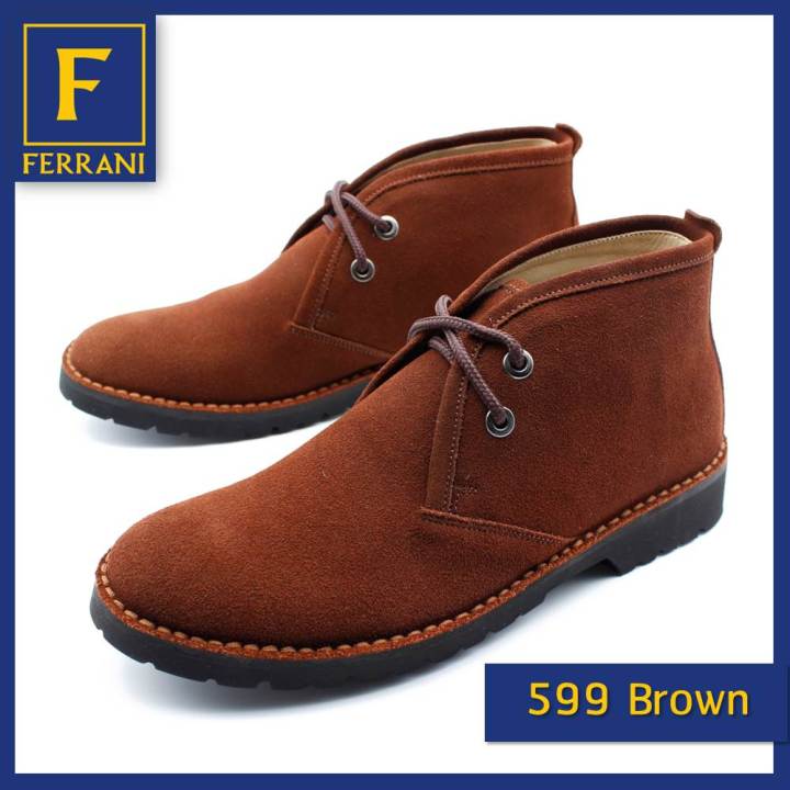 Ferrani รองเท้าบูท หุ้มข้อ รุ่น 599 #Desert Boots Style | Lazada.co.th