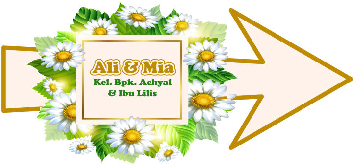 penunjuk lokasi nikah isi 3 pcs bolak balik (design 1) di janur kuning ...