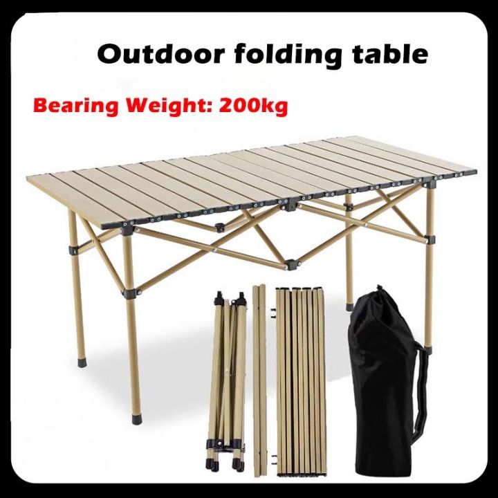 【DELUX】Outdoor folding Camping tables Portable aluminum alloy picnic ...