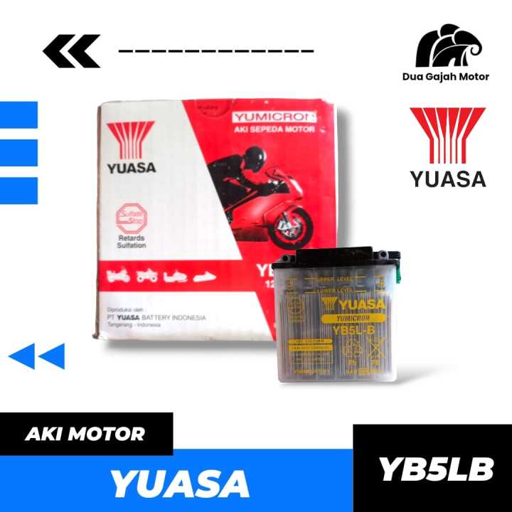 AKI MOTOR YUASA YB5LB | Lazada Indonesia