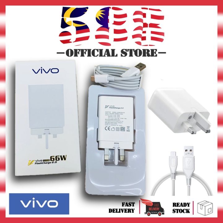 Vivo 66w Fast Charger Flash Charge Adapter With Type-C Cable For V20 ...