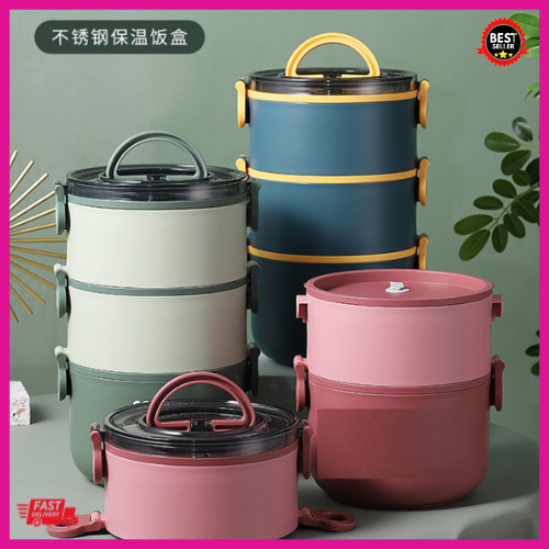 CH-FASHION 3 Tier Stainless Steel Thermal Bento Lunch Box | Lazada PH