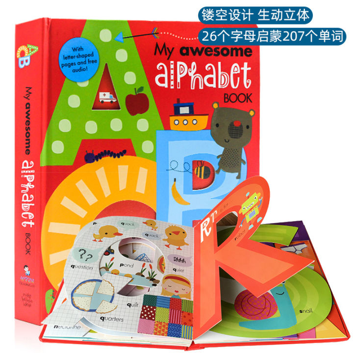 My awesome Alphabet Book English letter ABC flip book special-shaped ...