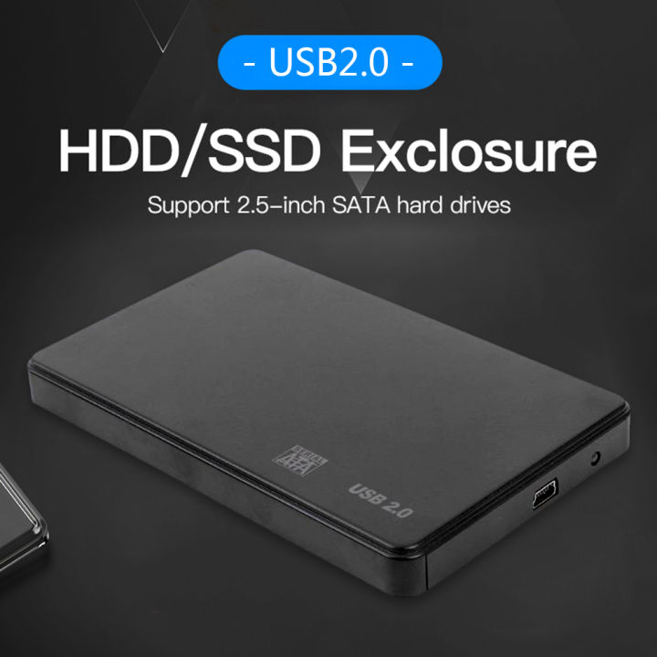 Plastic 3TB USB 2.0/3.0 Enclosure Case 2.5 inch SATA SSD HDD Mobile Box ...