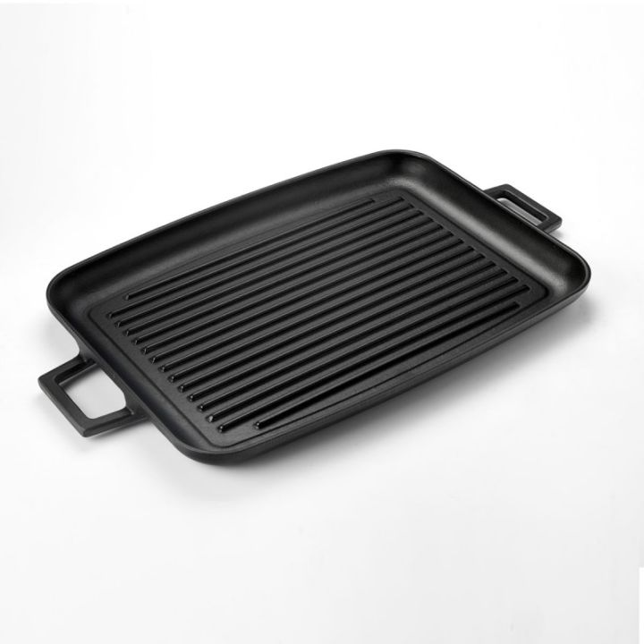 Lava Cast Iron Rectangular Grill Dish, Integral with metal handles (LV ...