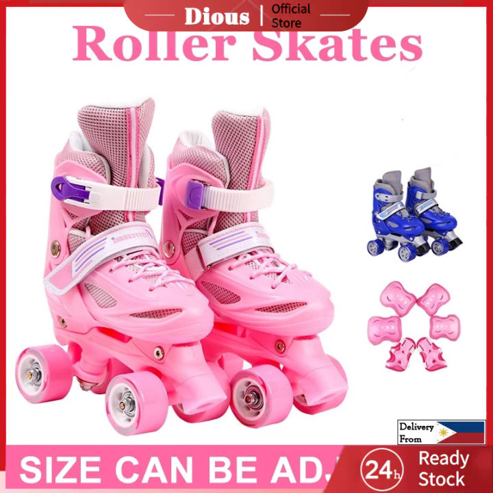 【Ready Stock】The new Roller Skates Adjustable Double row Skate Roller 4 ...