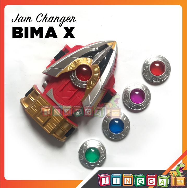 MAINAN BIMA X DX CHANGER JAM AKSI DENGAN POWER STONE SATRIA ROBOT ...