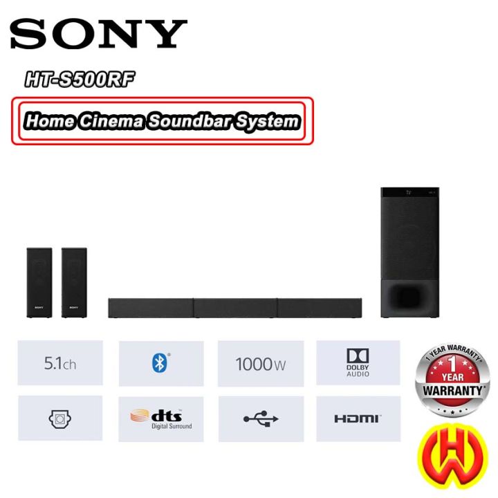 Sony HT-S500RF 5.1Ch Home Cinema Soundbar System with Bluetooth ...