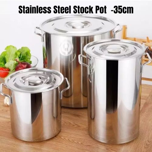 Stainless Steel Stock Pot/ Soup pot Periuk Sup 35cm | Lazada