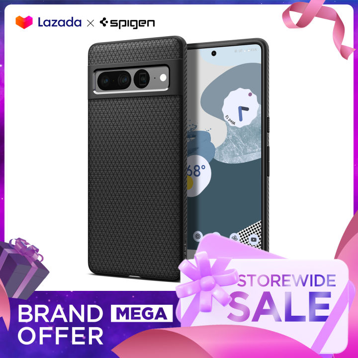 SPIGEN เคสสำหรับ Pixel 7a / 7 / 7 Pro / 6a / 6 / 6 Pro [Liquid Air] เคสโทรศัพท์มือถือTPU สีดำ ...