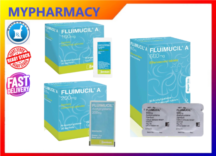 Fluimucil A 100mg / 200mg / 600mg 2's [ Loose Phlegm ] | Lazada