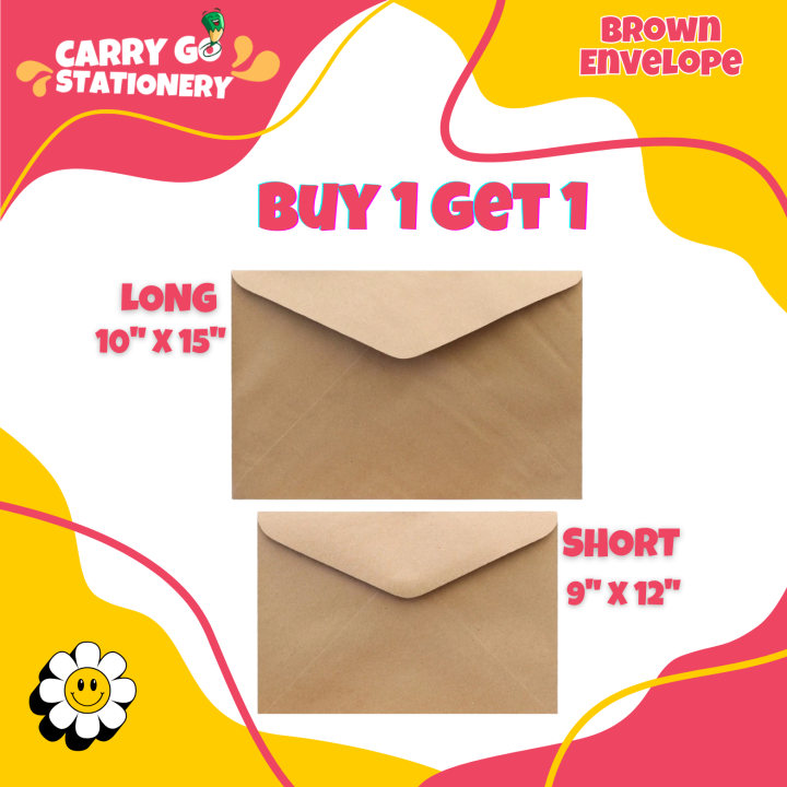 Buy1 Take1 Durable Document Brown Envelopes - Classic Brown, Short and ...