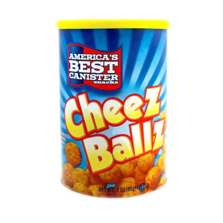 Cheez Balls America's Best Canister 85g ขนม ขนมขบเคี้ยว ขนมข้าวโพด ชีส ...