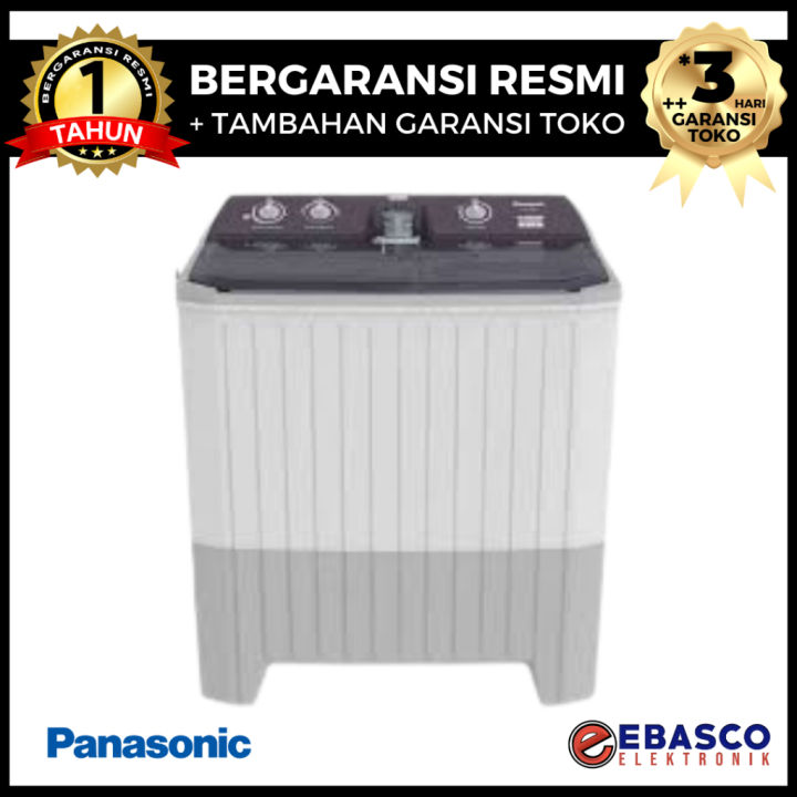 PANASONIC MESIN CUCI 2 TABUNG NA-W125FCV1V Kapasitas 12 Kg AG+ Cleaner ...