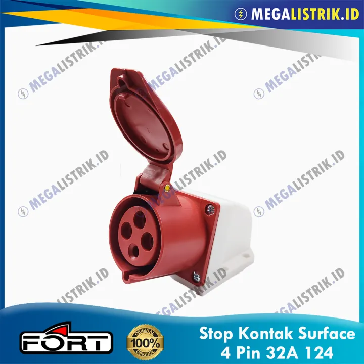 FORT STOP KONTAK INDUSTRIAL SURFACE 4 PIN 32A / WALL SOCKET GENSET ...