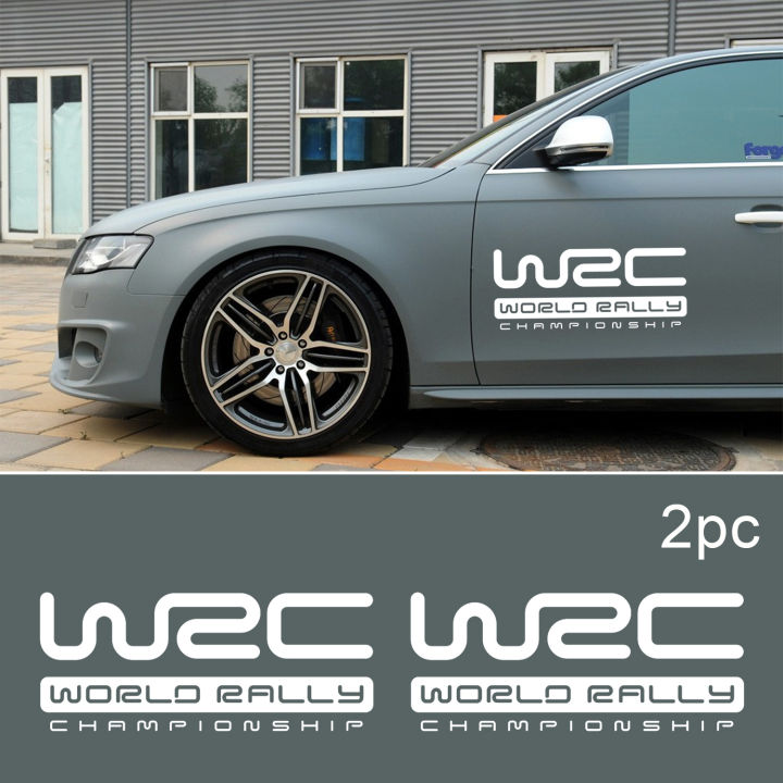 2Pc WRC Decorative Car Stickers Car Door Side Frame Stickers Waterproof ...
