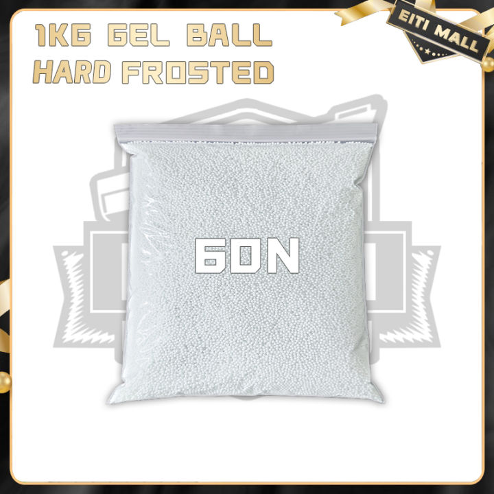 EITI 60N Gel Ball 1KG Milky White Hard Gel Blaster Bullets 7-8 mm Gel ...