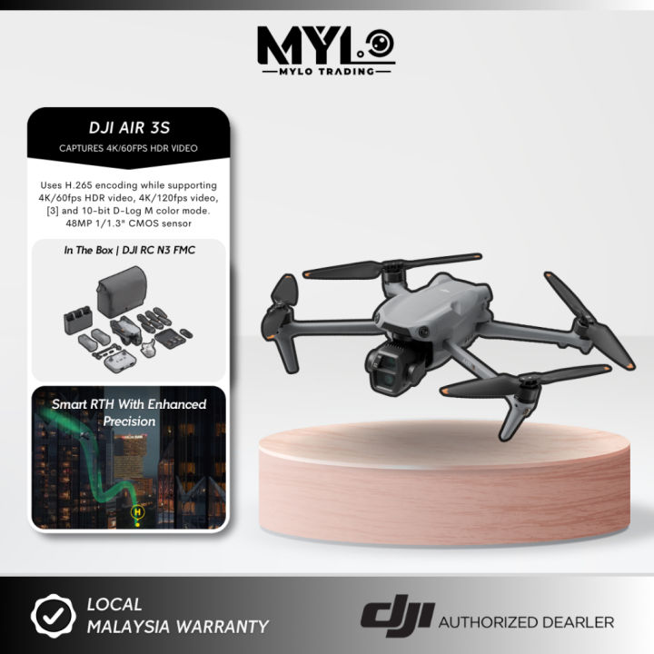 (READY STOCK) - DJI Air 3S Camera | 1-inch COMS Primary Camera | Dual ...