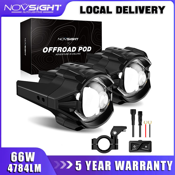 Novsight WL9-3 Motorcycle Laser Gun 66W 4784LM with 9 Light Modes Spot ...