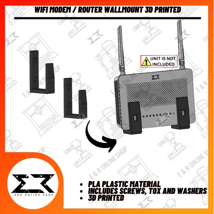 WIFI MODEM / ROUTER Wall Mount 3D Printed | Lazada PH