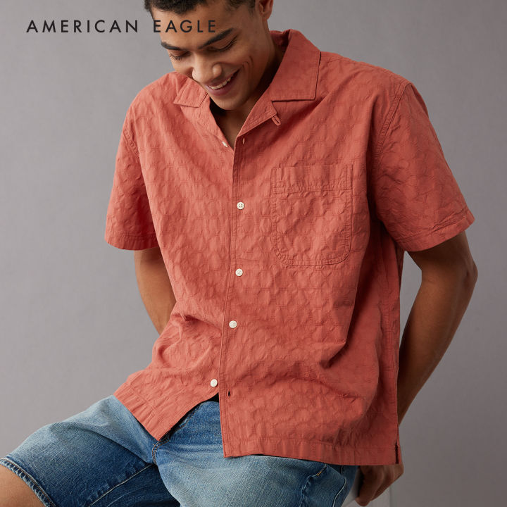 American Eagle Button-Up Poolside Shirt เสื้อเชิ้ต ผู้ชาย (NMSH 015-6253-812) | Lazada.co.th