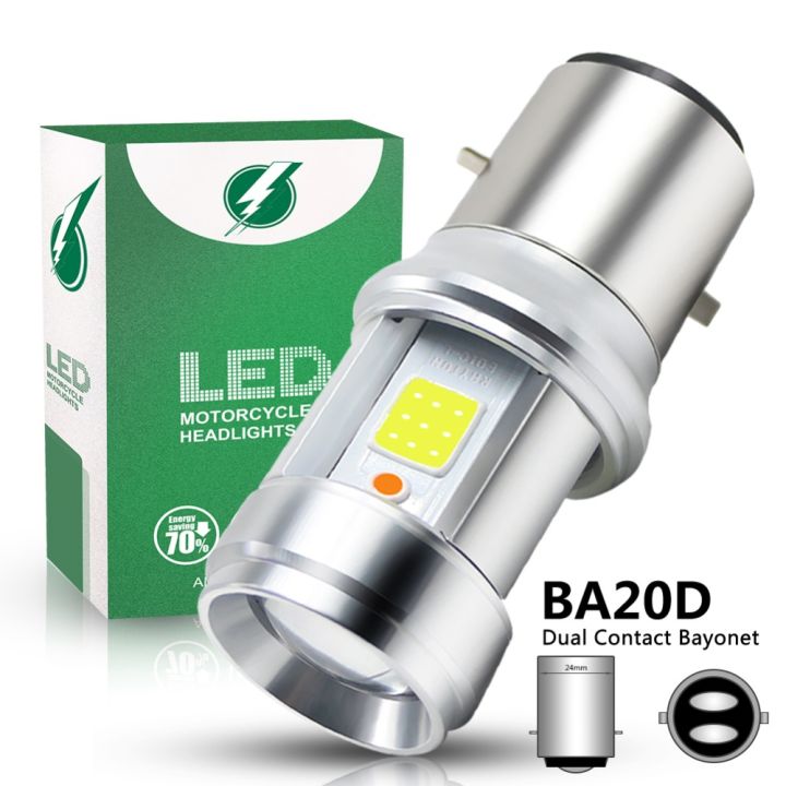 For Yamaha Honda Suzuki GD 110 H6 BA20D Motorcycle LED Headlight Bulb 12W 1200LM Hi/Lo Beam ...