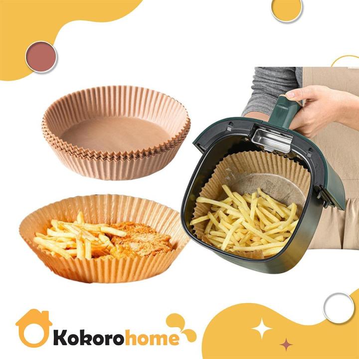 KOKORO Air Fryer Paper Special Paper Oil Absorbing Round Plate Paper ...