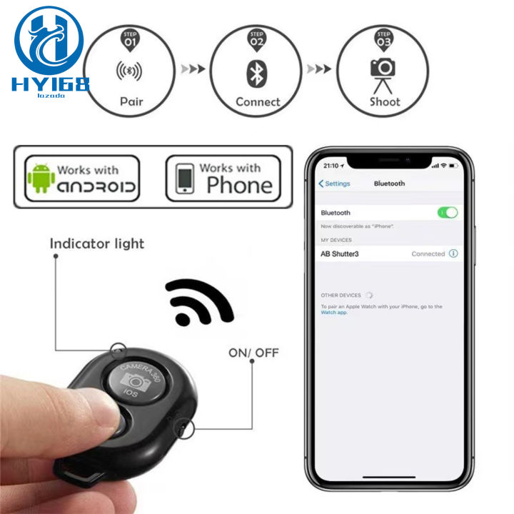 Alitech AB Shutter3 Bluetooth รีโมทถ่ายรูป แบบไร้สาย | Lazada.co.th