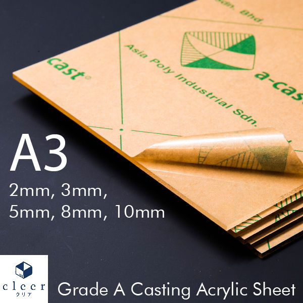A3 Acrylic Sheet Transparent Clear Plexiglas Perspex Casting Acrylic ...