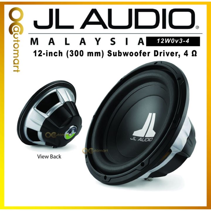 JL Audio 12 INCH Sub Woofer 12W0v3-4 Series Subwoofer Driver, 4-Ohm 12 ...