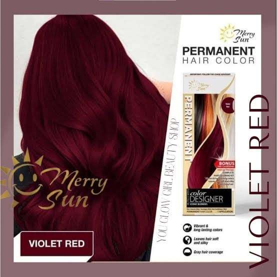 ORIGINAL! Merry Sun Permanent Hair Color VIOLET RED!! | Lazada PH