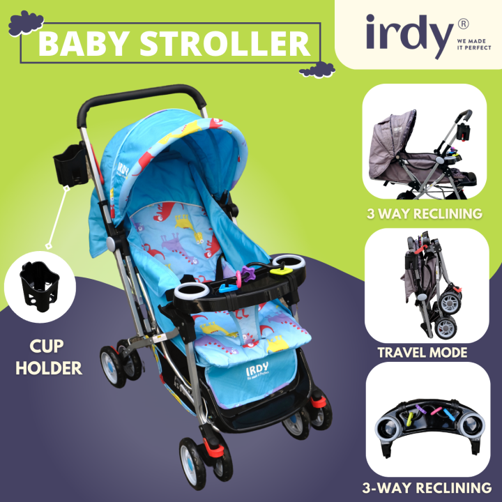 IRDY Compact Foldable Stroller S-019KTP with Reversible Handle | Lazada PH