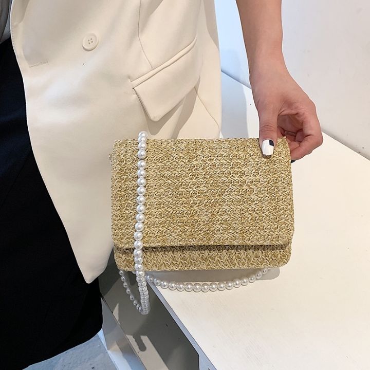 Polene Bag White Bag Jacquemus Bag Elle Grass Woven Bag Women's Bag ...