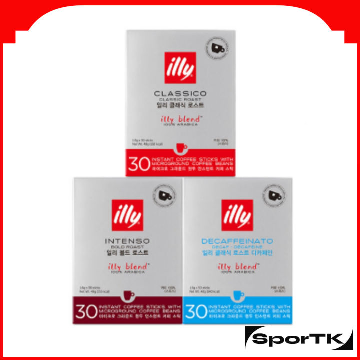 ILLY Instant Coffee Sticks Mini 30T (Classico, Intenso, Decaf ...