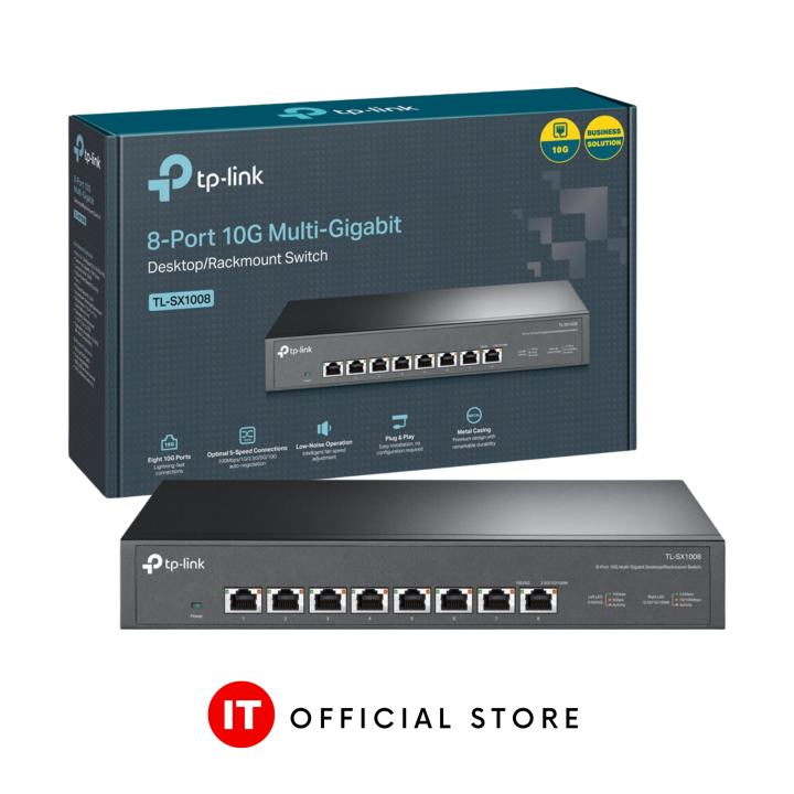 TP-Link TL-SX1008 8-Port 10Gbps Multi-Gigabit Desktop/Rackmount ...