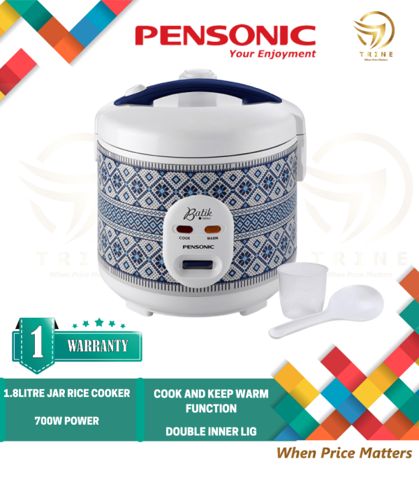 Pensonic Batik Series Jar Rice Cooker 1.8L PSR-1801 PSR1801 / PSR-1808B ...