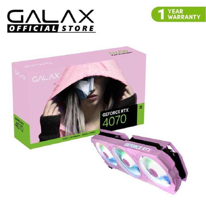 GALAX GeForce RTX™ 4070 EX Gamer Pink 1-Click OC 12GB GDDR6X 192-bit DP ...