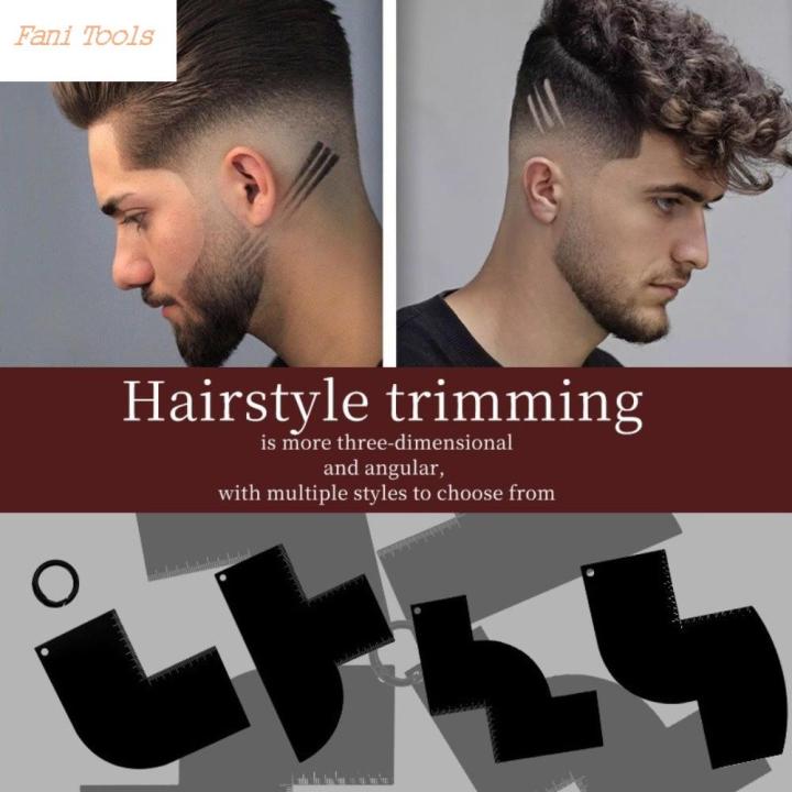 FANI 4Pcs Lineup Guide Hairline Enhancement Card Shape Up Professional ...