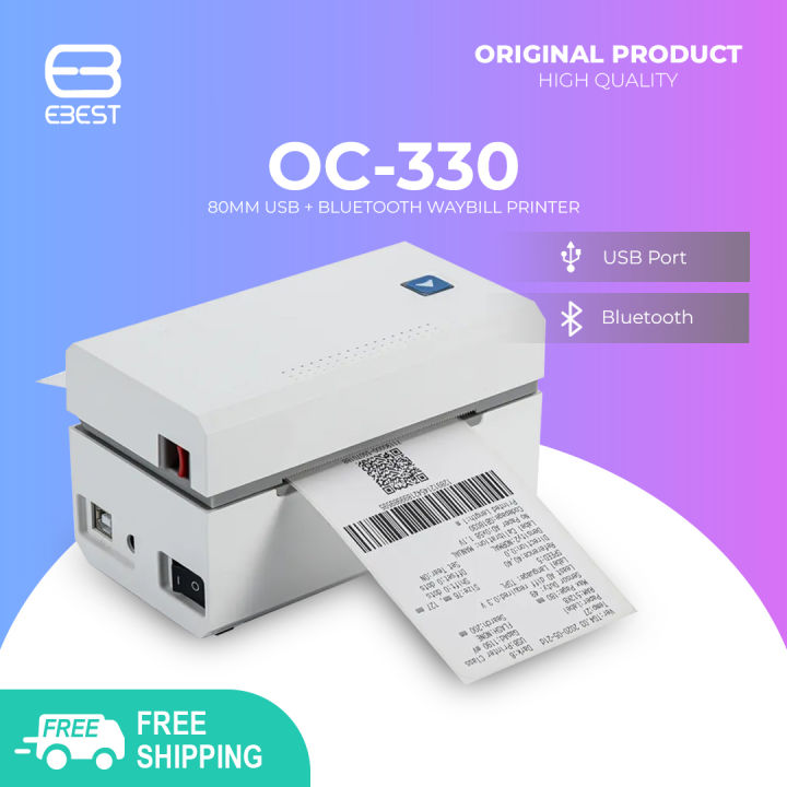 OC-330 Officom 80mm Waybill USB + Bluetooth Thermal Label Sticker ...