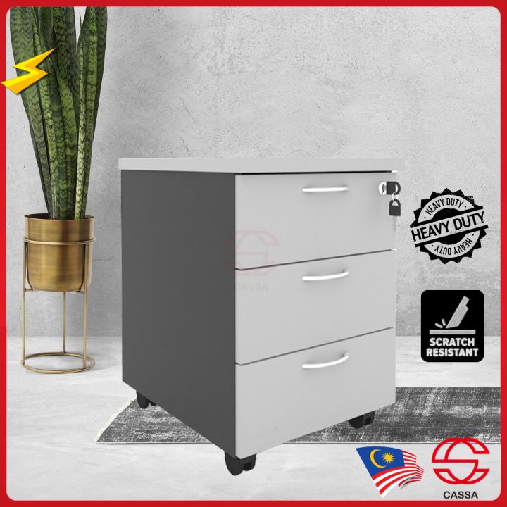 Cassa Office Cabinet 3 Drawers Mobile Pedestal (3D) Kabinet Laci ...