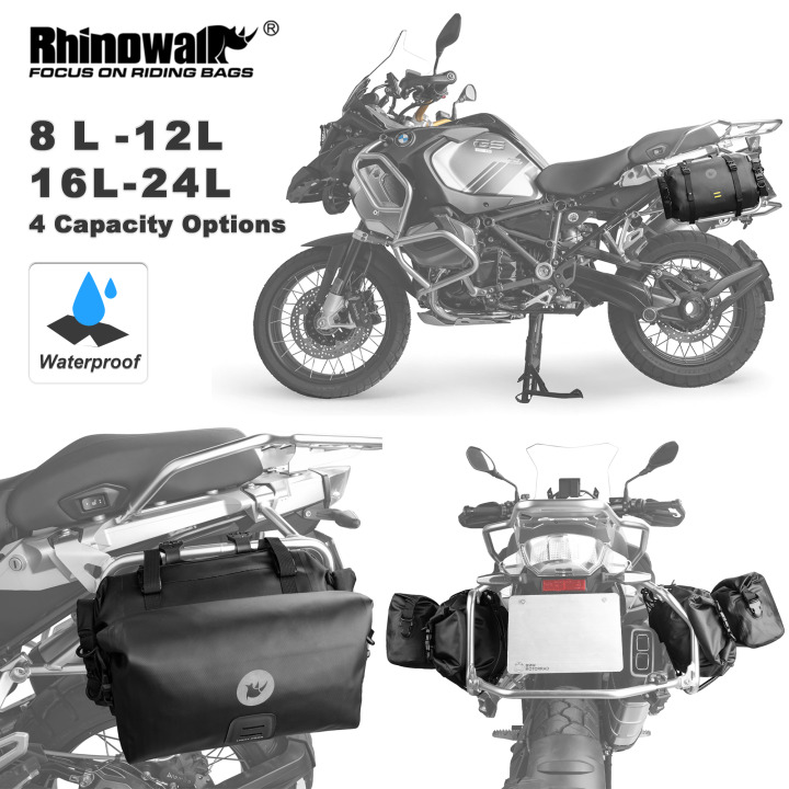 Rhinowalk Motorcycle Tail Side Bag 8L-12L-16L-24L Large Capacity ...