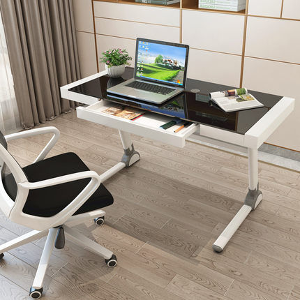 Free delivery! Beautiful Tempered Glass Office Table with drawers ...