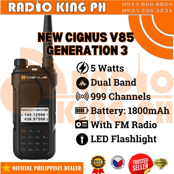NEW CIGNUS V85 Gen.3 Dual Liner Dualband Dual display Portable Handheld ...