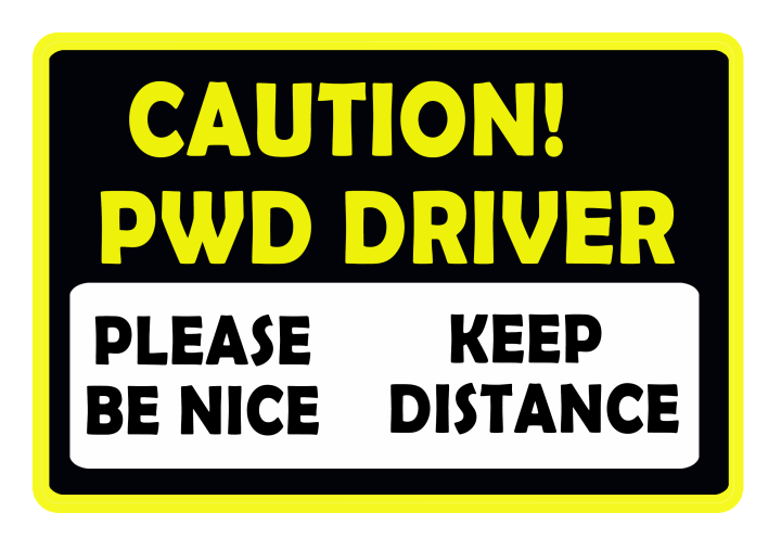 PWD DRIVER waterproof vinyl sticker. comes in different sizes. | Lazada PH