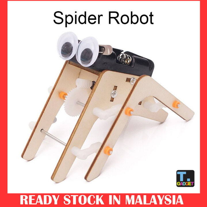 DIY Wooden Spider Bionic Robot Assemble Model Science Physics Education ...