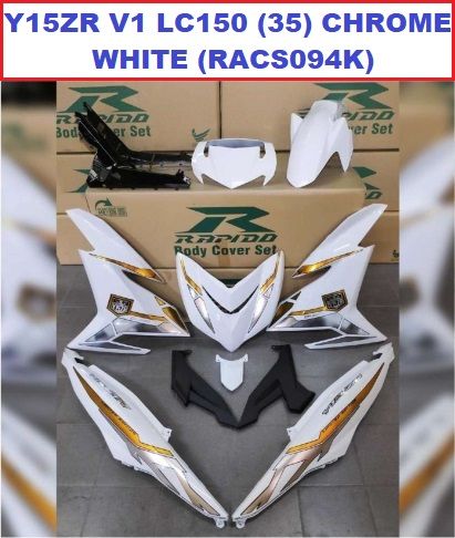 Cover Set Rapido Y15ZR V1 V2 Yamaha LC150 (35) Chrome Blue White Black ...